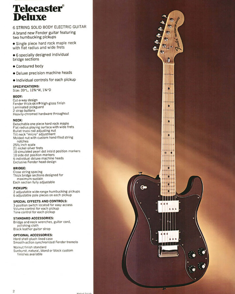 1974 Fender Telecaster Deluxe Vintage Electric Guitar – 100% All ...